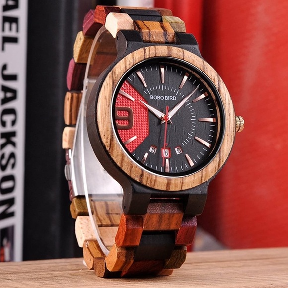 Accessories | Colorful Wooden Mens Unique Watch Nwt | Poshmark
